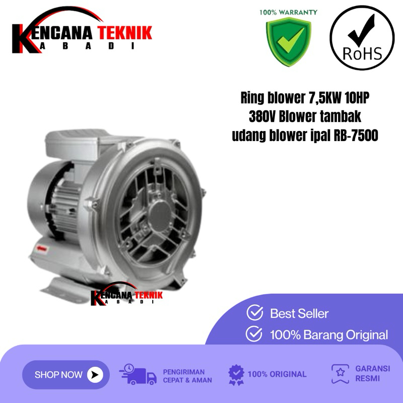Jual Ring blower 7,5KW 10HP 380V Blower tambak udang blower ipal RB-7500 | Shopee Indonesia