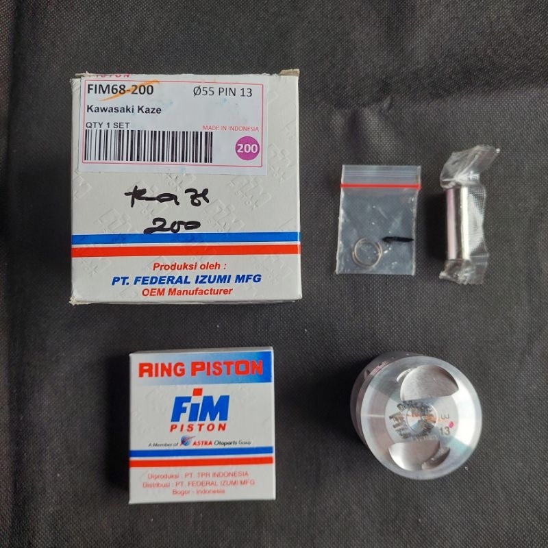 Jual Piston Kit Ring Seher KAZE FIM68 Custom.PNP Supra 125 Kirana 125 ...