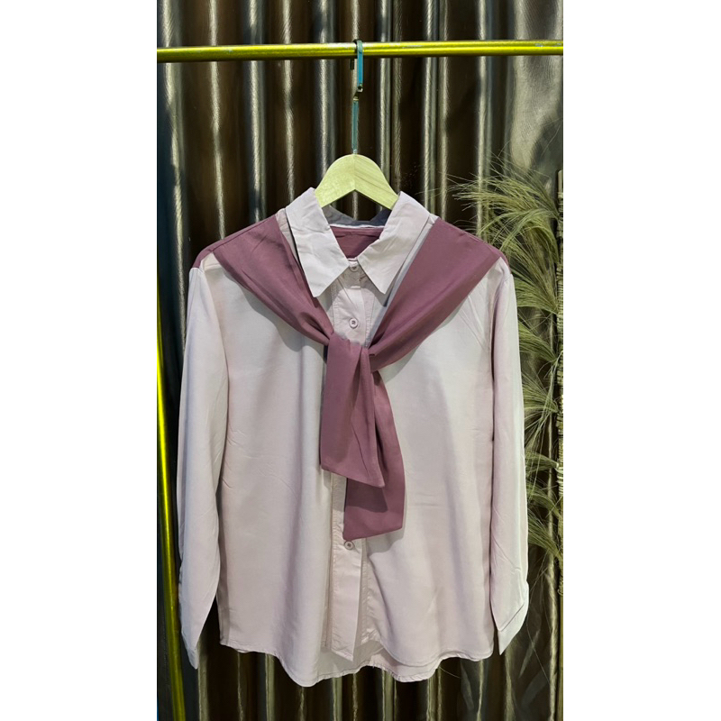 Jual Kemeja syal warna pink | Shopee Indonesia