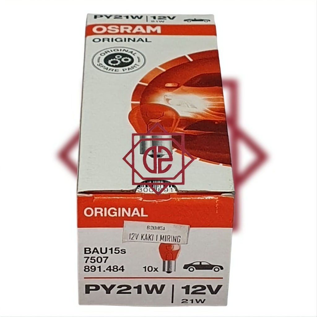 Jual 1pc OSRAM Bohlam Halogen Lampu Sen Mobil Universal 12 Volt 21 Watt Kaki 1 Miring PY21W ...
