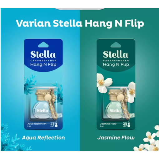 Jual Stella - Pengharum & Pewangi Mobil - Hang N Flip (Botol Apel) - Varian Aqua Reflection dan ...