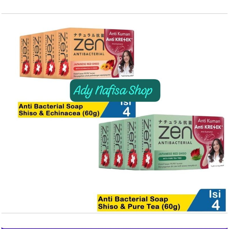 Jual ZEN SABUN BATANG ISI 4 X 60 GR | Shopee Indonesia
