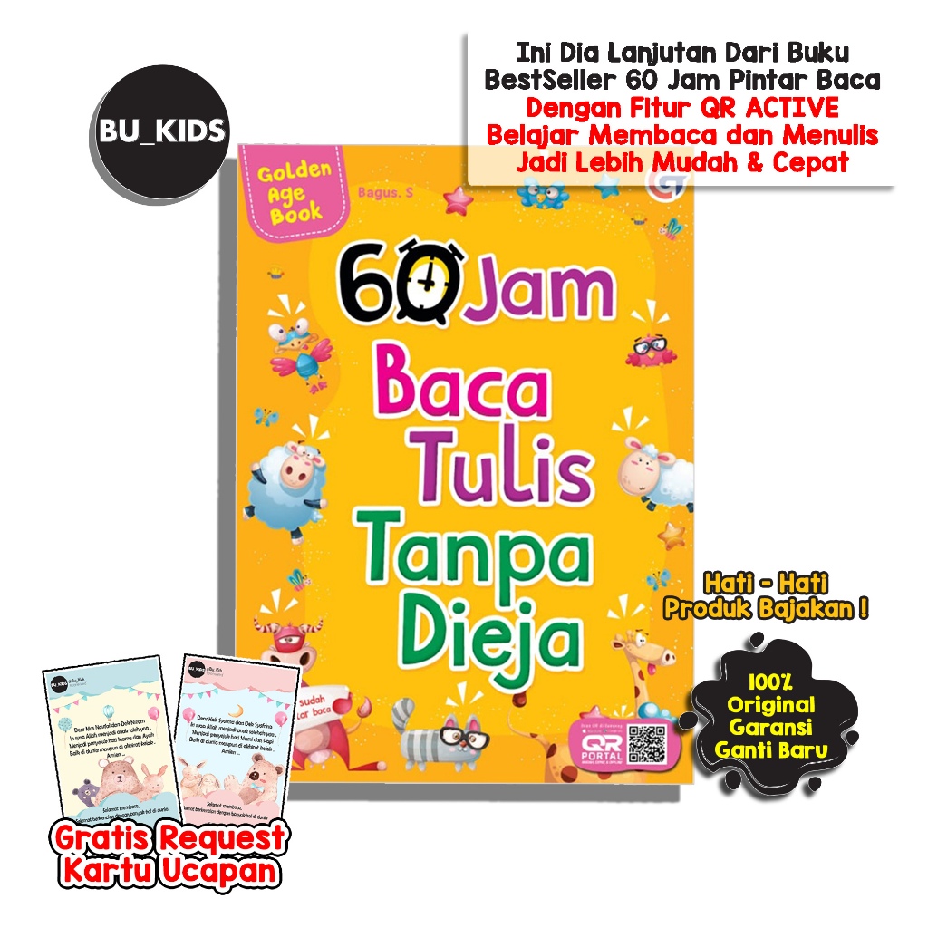 Jual Buku 60 Jam Pintar Baca Tulis ABC Belajar Menulis Huruf & Angka ...