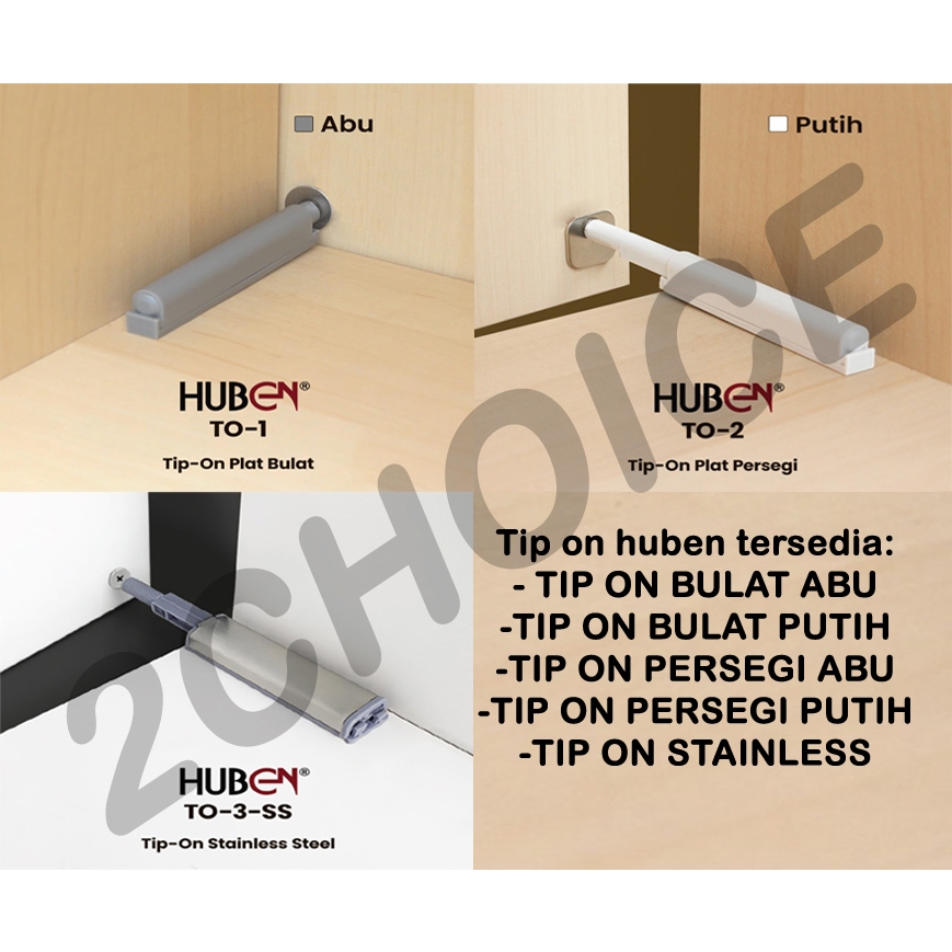 Jual Tip-On Huben TO Push to Open Plat Kotak TO-2/ Plat Bulat TO-1 ...