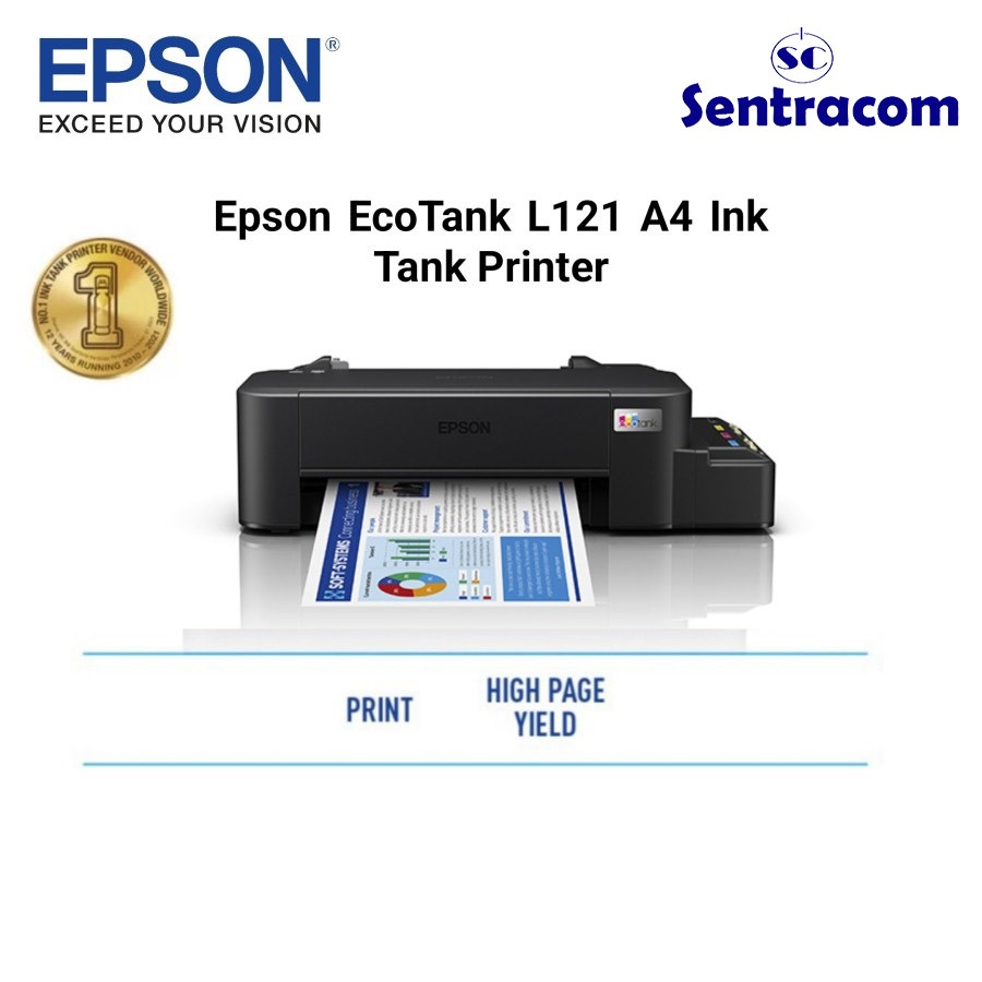 Jual Printer Epson L121 L 121 L-121 (Print only, Ink Tank) Cetak A4 Garansi Resmi Pengganti L120 ...