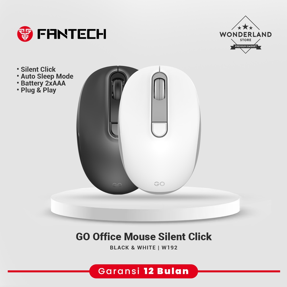 Jual Fantech GO Office Mouse Wireless Silent Click Dual Connection W192 ...