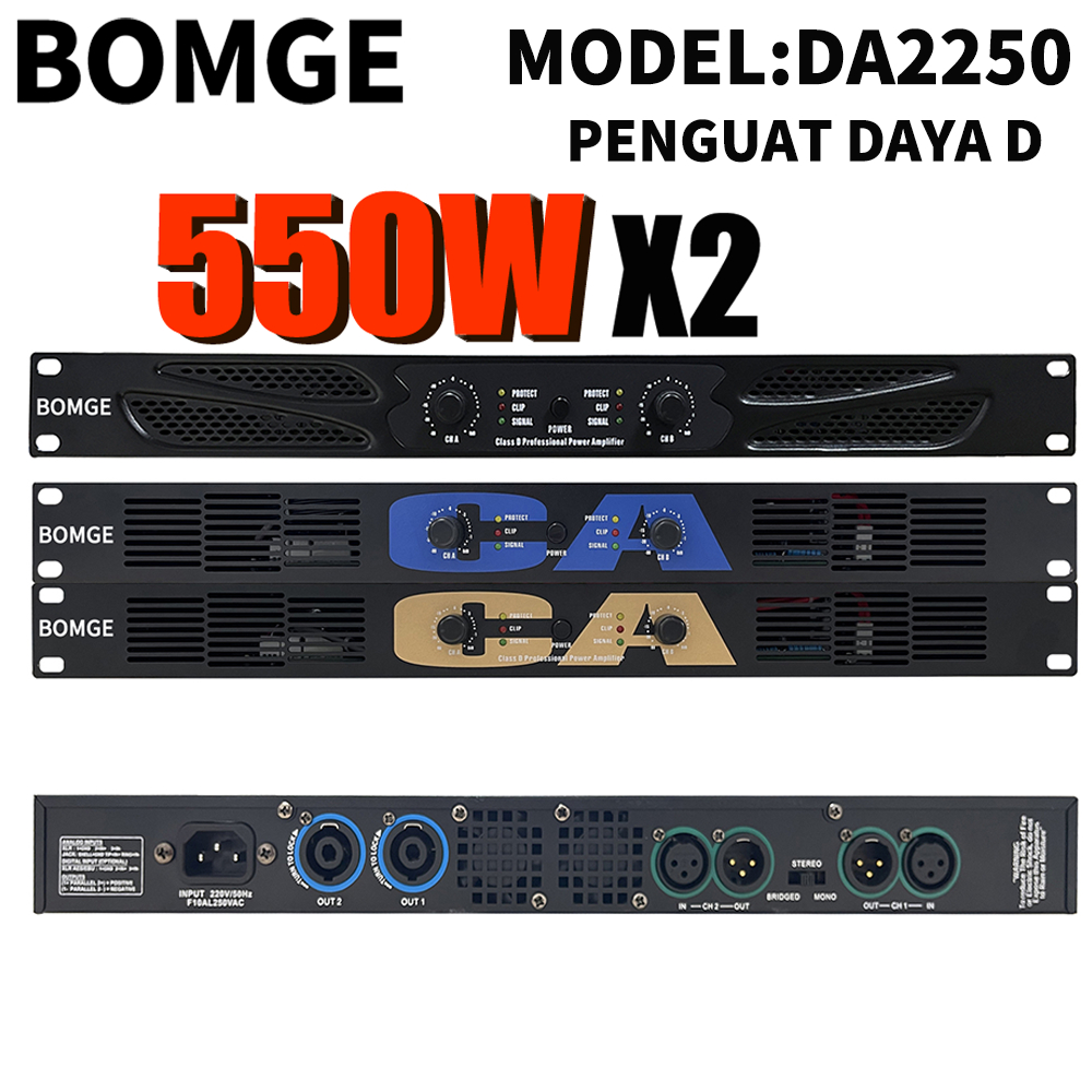Jual BOMGE DA-2250 Professional D Power Amplifier Stereo Audio Subwoofer Speaker 2 Channel 2 ...