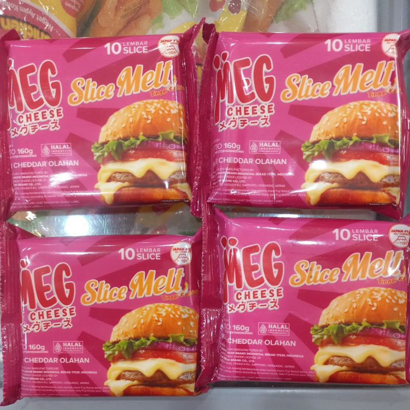 Jual Meg cheddar slice melt 10 | Shopee Indonesia