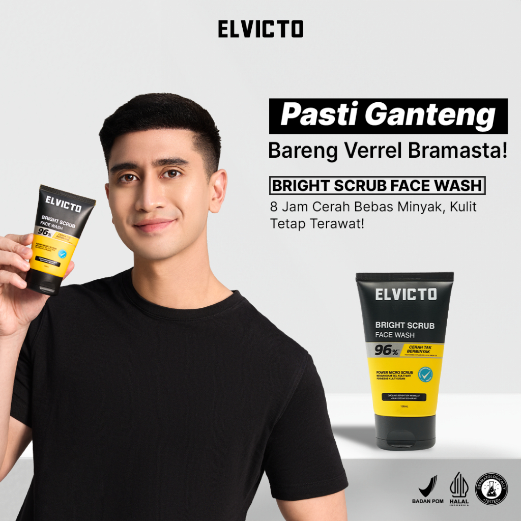 Jual ELVICTO BRIGHT SCRUB FACE WASH 100ml |Bright Scrub Face Wash |Micro Scrub |Cerah Tak ...