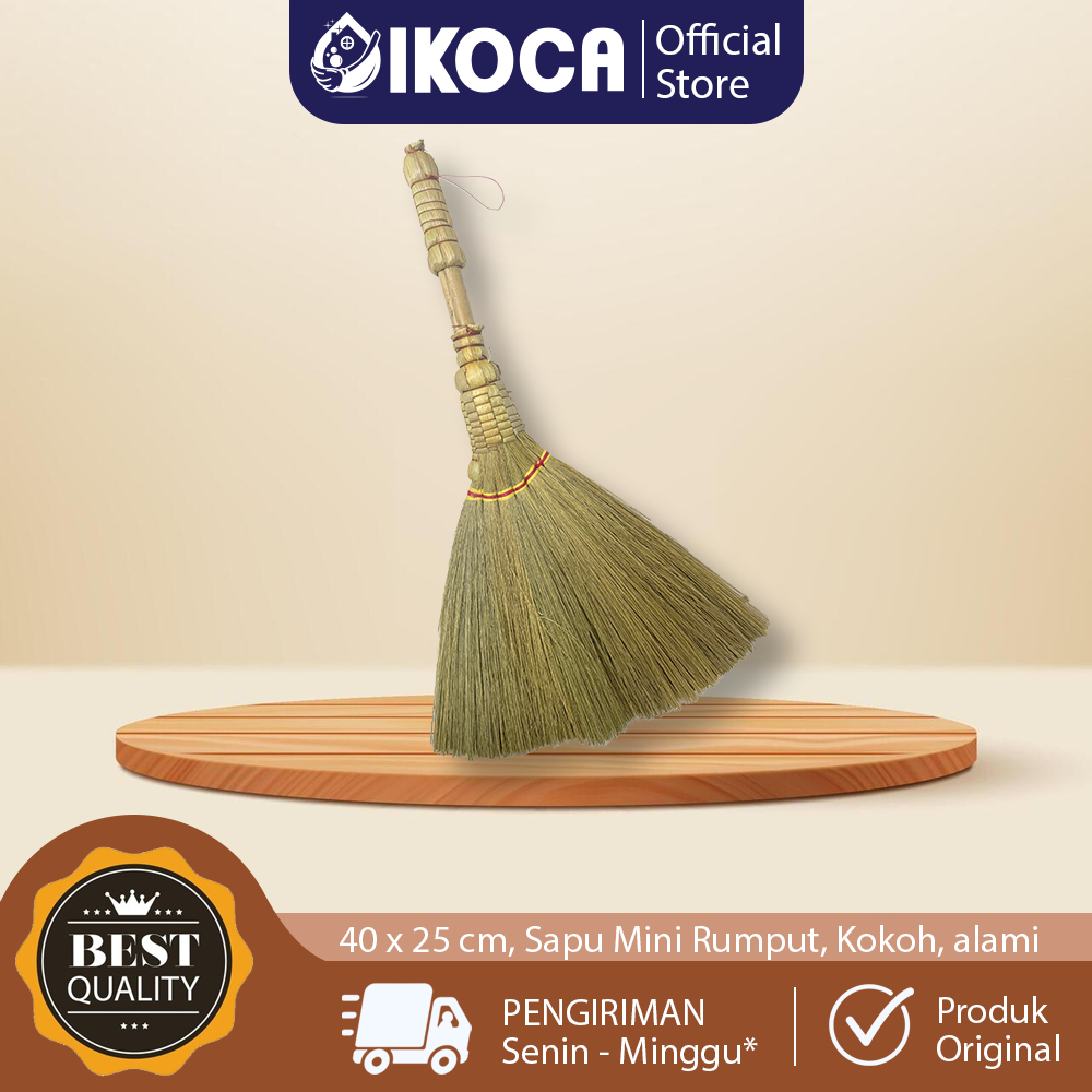 Jual IKOCA Sapu Rumput Mini Deluxe Miring Sapu Kecil Lantai Sapu Grass ...