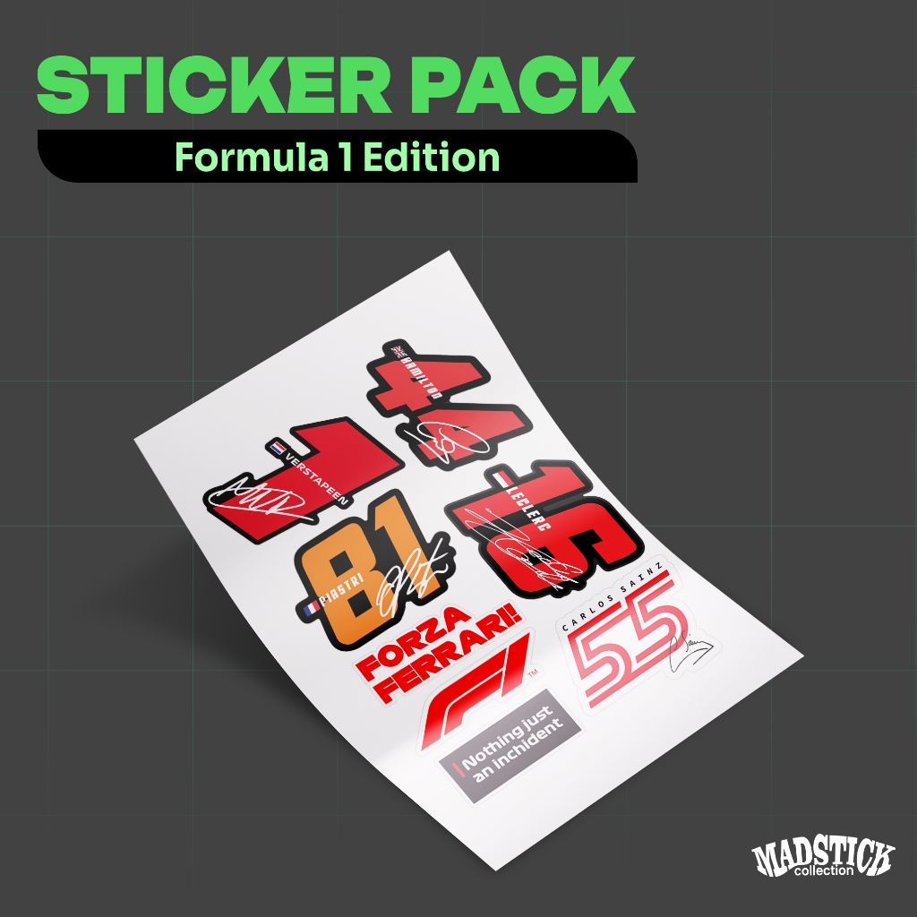 Jual STICKER PACK F1 / STICKER FORMULA 1 / STICKER CARS / STICKER SPORT ...
