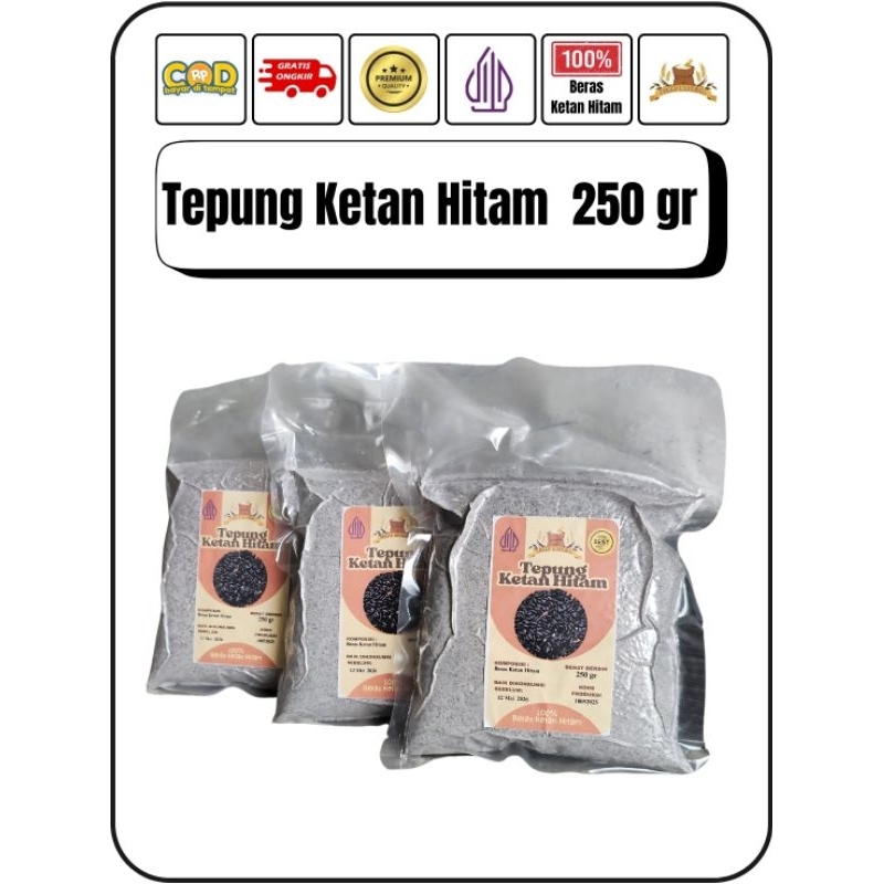 Jual Black glutinous rice flour / Tepung ketan hitam 250gr vacuum ...