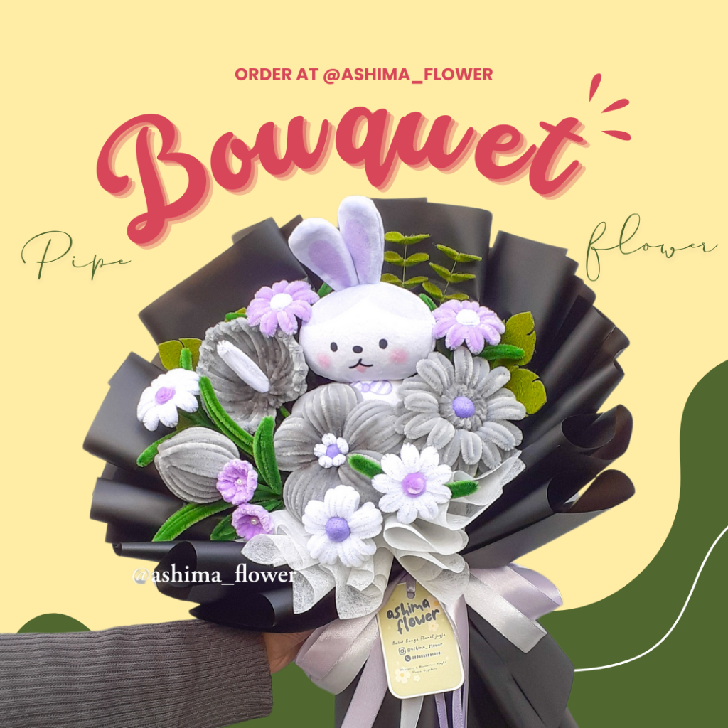 Jual Pipe Cleaner Flower Bouquet (Buket Bunga Kawat Bulu) | Shopee ...