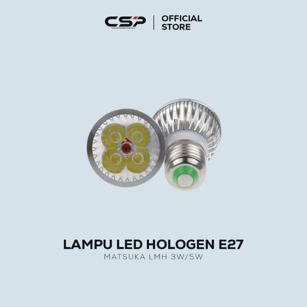 Jual Lampu Halogen Matsuka Spotlight LED 3 dan 5 Watt Fitting E27 ...