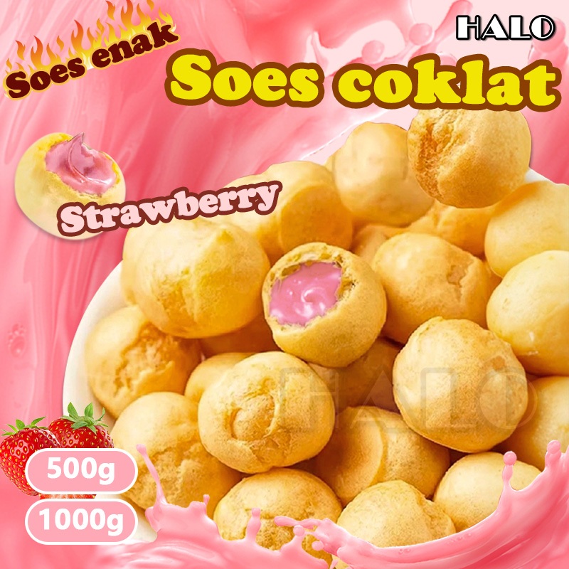 Jual cemilan Snack makanan Soes Coklat 500g/1kg jajanan snack grosir ...