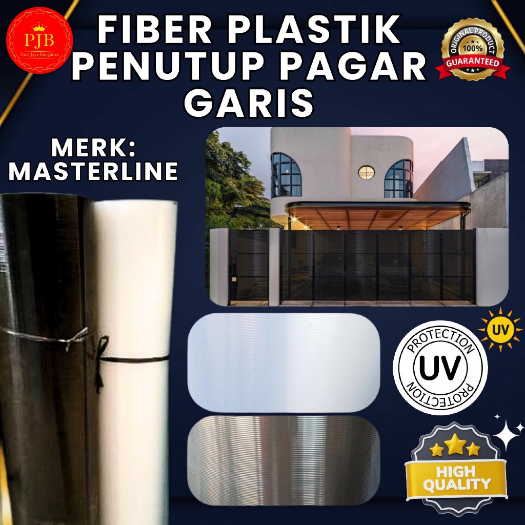 Jual MERDEKA SALE FIBER PENUTUP PELAPIS PAGAR MOTIF GARIS MASTERLINE 0. ...