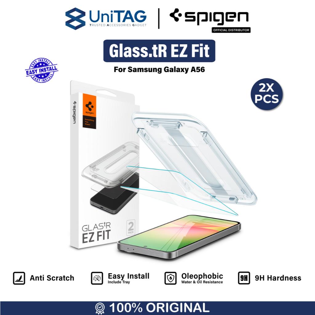 Jual Tempered Glass Samsung Galaxy A56 Spigen GlastR EZ Fit Clear Anti Gores Transparan | Shopee ...