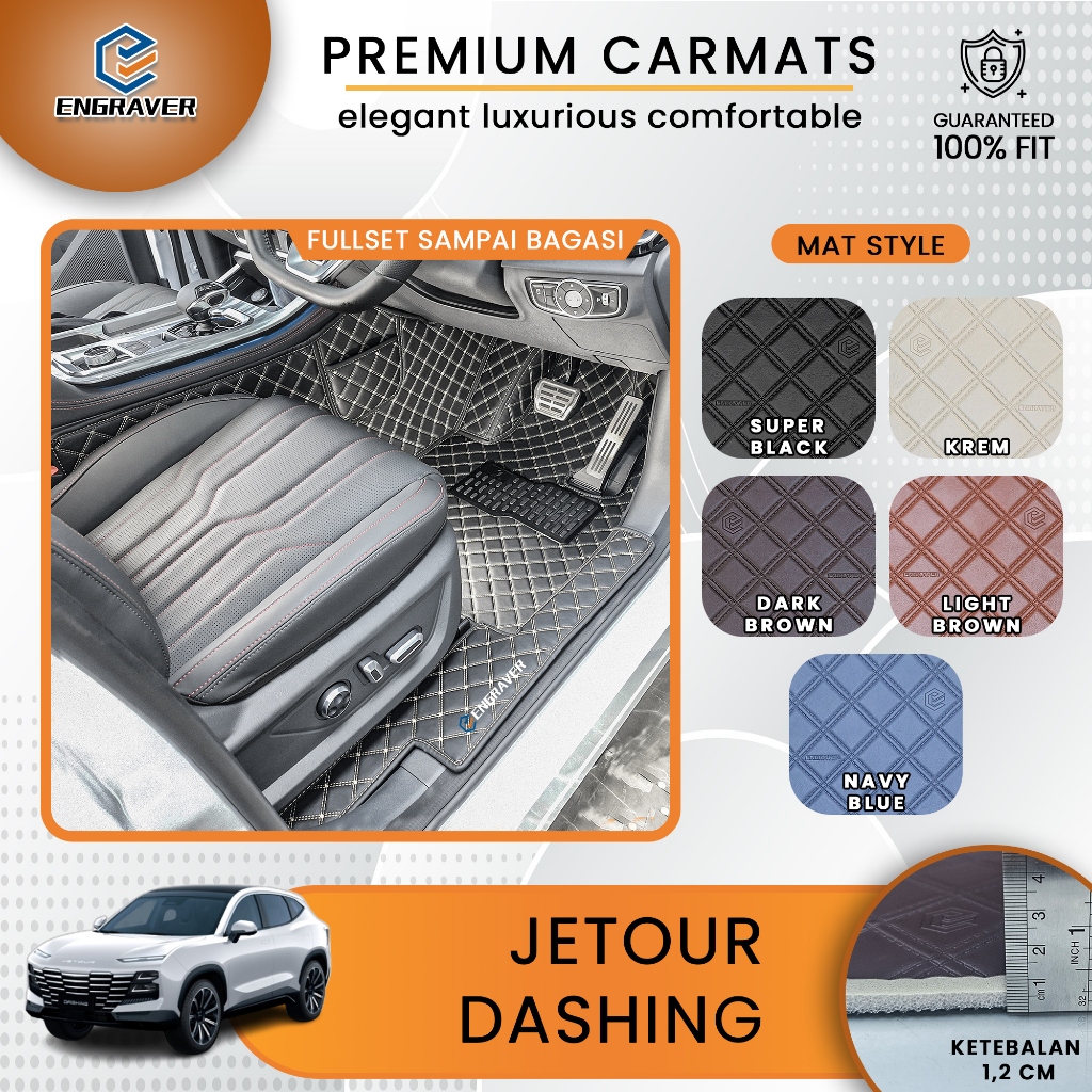 Jual Engraver Karpet mobil Jetour Dashing Custom made Premium car floor ...