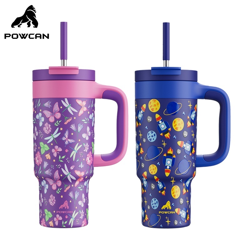 Jual POWCAN 24oz (700ml) botol air termos anak-anak termos baja tahan ...