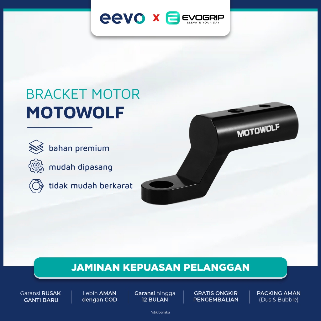 Jual Bracket Spion MOTOWOLF Model Kotak Dudukan Lampu Tembak Motor ...