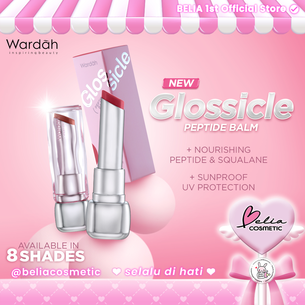 Jual BELIA WARDAH Glossicle Peptide Balm 3.2g | Moisture-Lock | Crystal ...