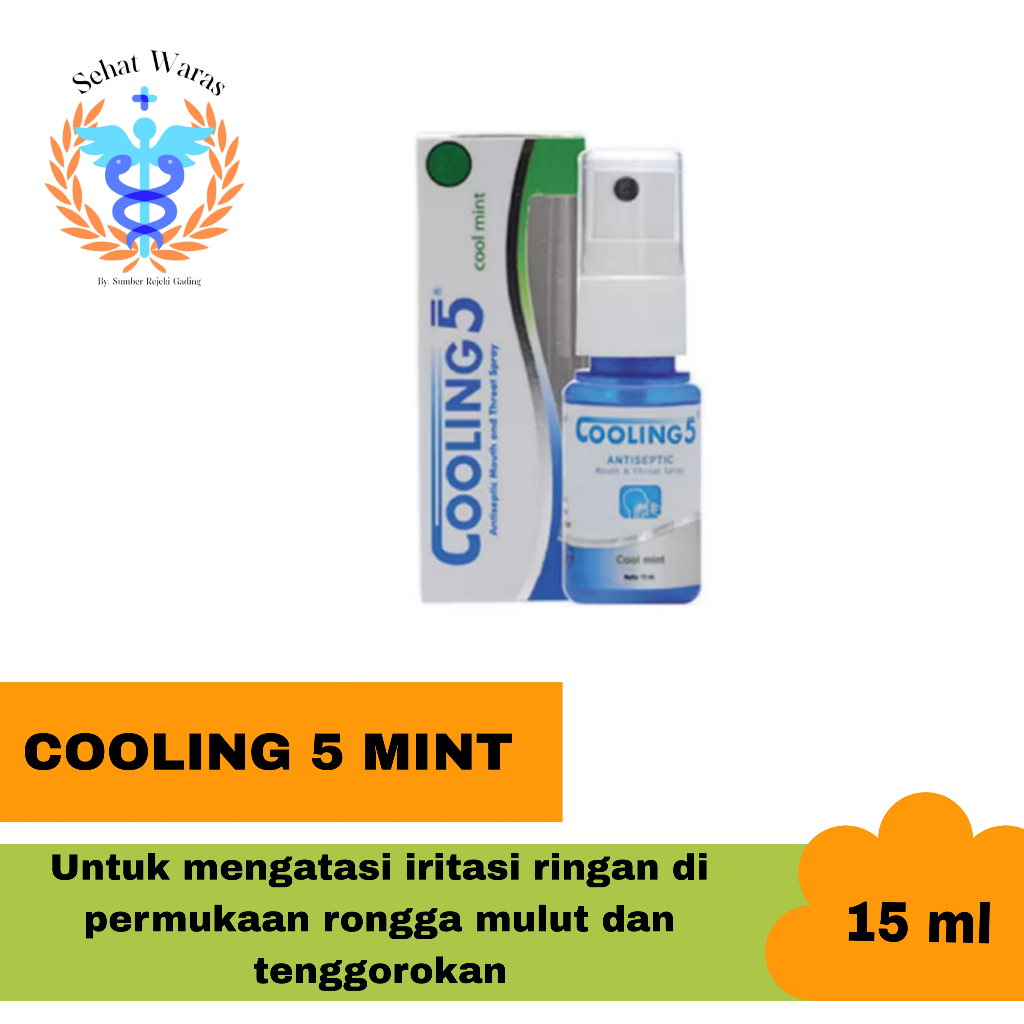 Jual Cooling 5 Mouth Spray Cool Mint 15 ml - Untuk sakit tenggorokan ...