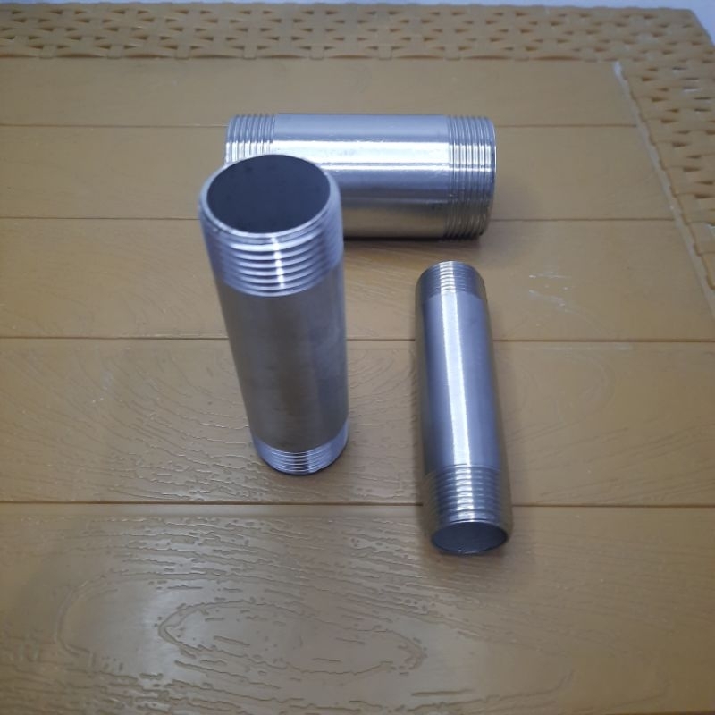 Jual Pipa Nepel Stainless SS304 20cm Drat Luar 2 1/2", 3", 4" Inch ...