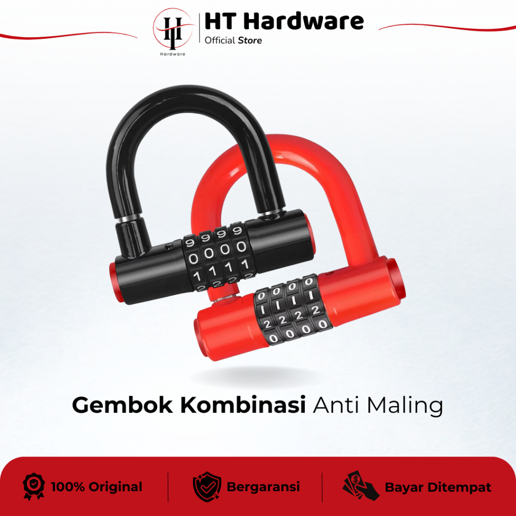 Jual HT Hardware Gembok Kombinasi Kunci U Kode 4 Digit - Anti Karat ...
