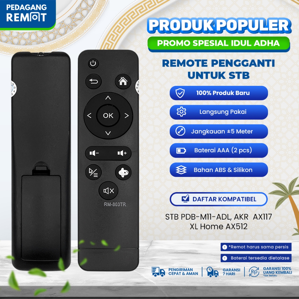 Jual Remot Remote STB XL Home Akari AX512 / Remote Set Top Box Android ...