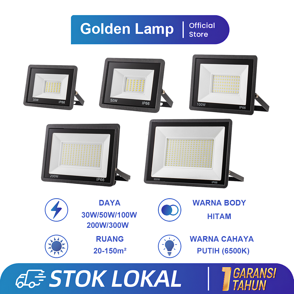 Jual LAMPU SOROT LED OUTDOOR 30W 50W 100W 200W 300W/ IP68 FLOOD LAMP LED LIGHT /OUTDOOR / TEMBAK ...