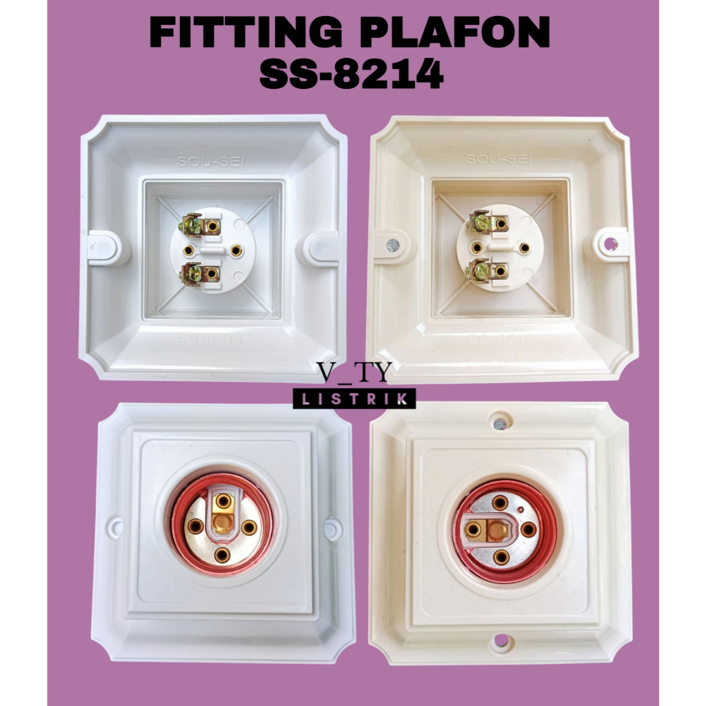 Jual ISI 24 PCS !!! FITTING PLAFON SOU-SEI SS-8214 MODEL BROCO SEGI 4 ...