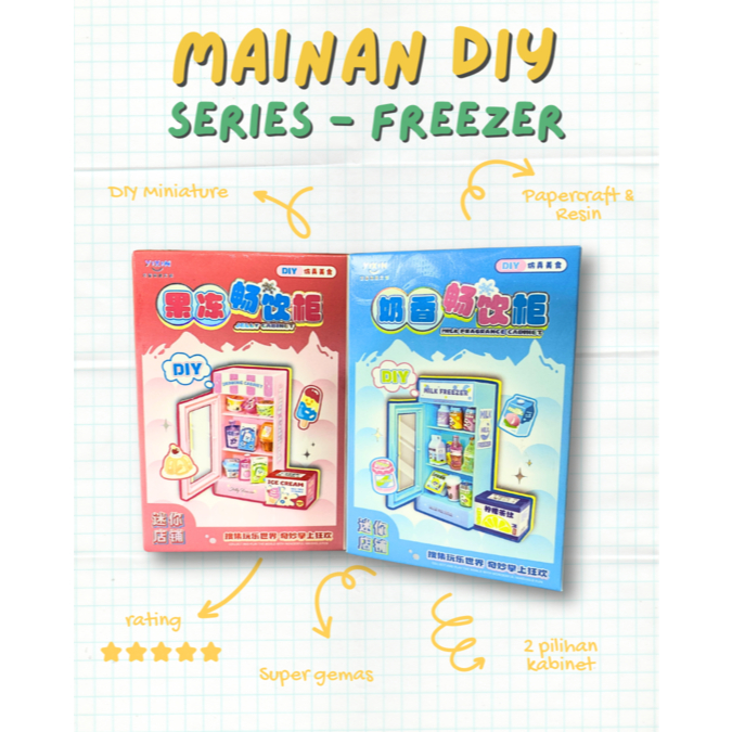 Jual Freezer Lemari Es Kulkas - Mainan Miniatur DIY SERIES dari Resin ...