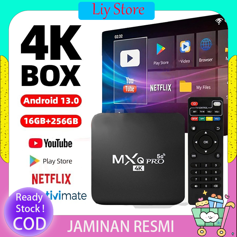 Jual Android Tv Box MXQ Pro Android 13.0os 2.4G WIFI 16gb Ram 4K Smart ...