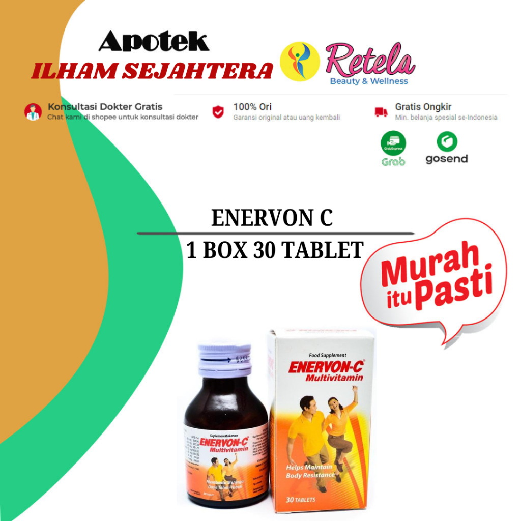 Jual ENERVON C 1 BOX 30 TABLET | Shopee Indonesia