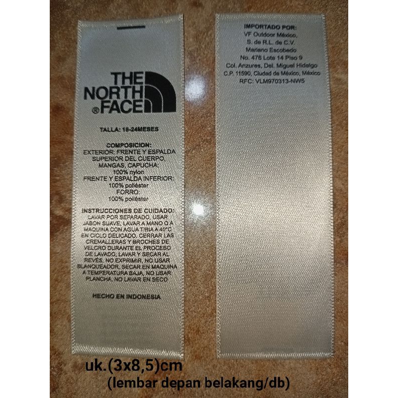 Jual label merek brand label (main size care misc) label tag pakaian ...