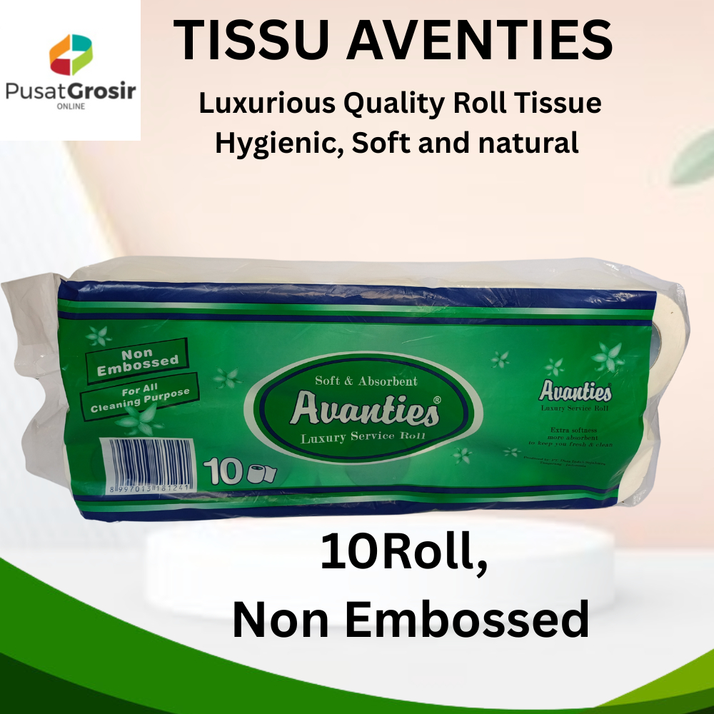 Jual TISSUE AVENTIES SINGLE ROLL NON EMBOSSED 10 ROLL / TISSU / TISU ...