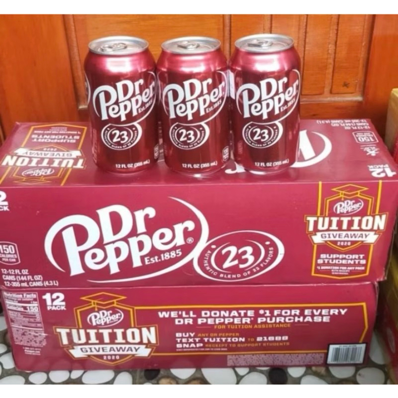 Jual DR PEPPER SOFT DRINK MINUMAN COLA CLASSIC REGULER ISI 12x355ml ...