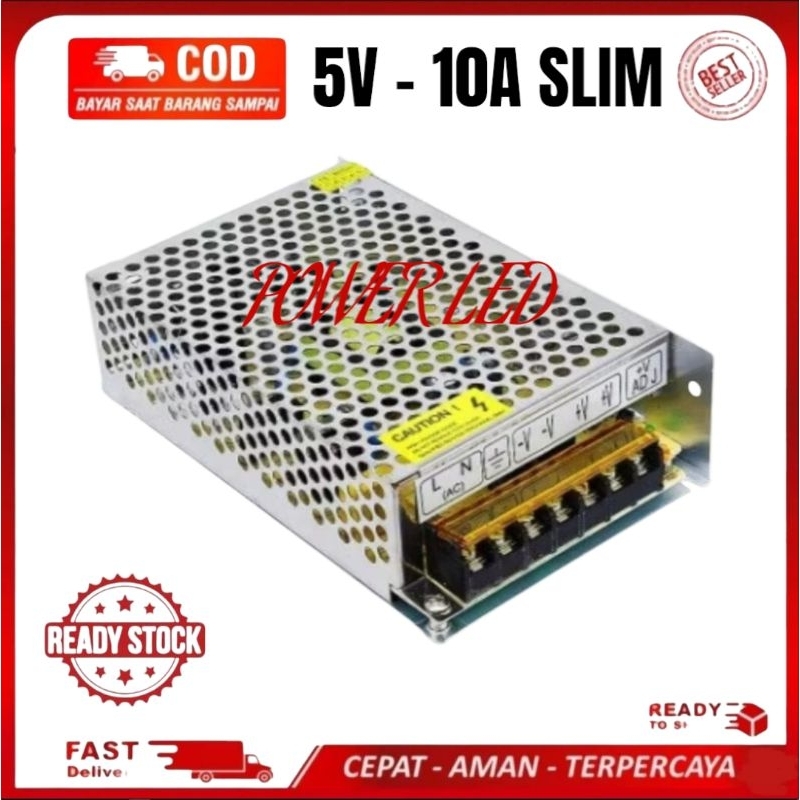 Jual Adaptor 5V 10A Power Supply Switching Jaring 10 Ampere 5 Volt DC Kecil | Shopee Indonesia