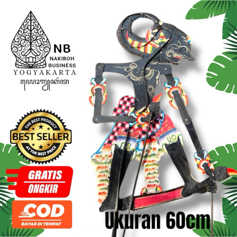 Jual NAKIROHBUSINESS WAYANG KULIT BIMA BIMO WERKUDARA HITAM 60CM BESAR ...