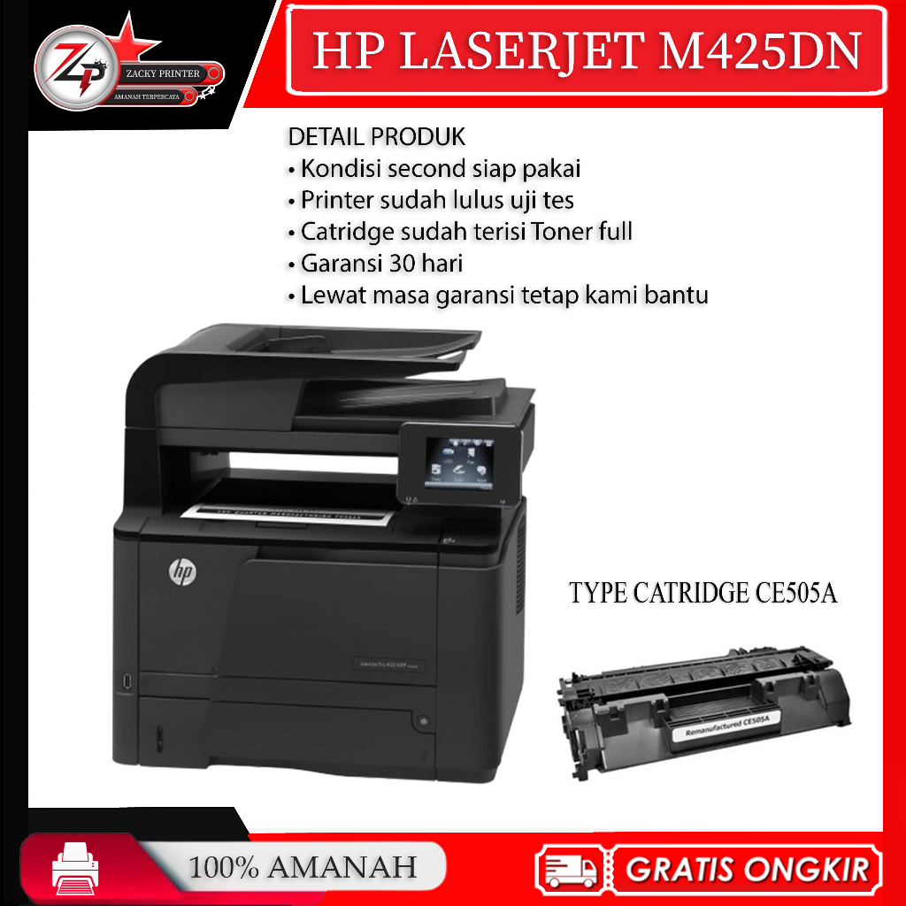 Jual printer hp laserjet pro 400 mfp m425dn | Shopee Indonesia