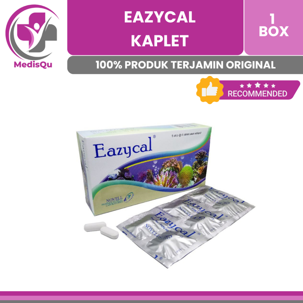 Jual EAZYCAL BOX ISI 30 KAPLET SALUT | SUPLEMEN KALSIUM BAGI BUMIL ATAU ...