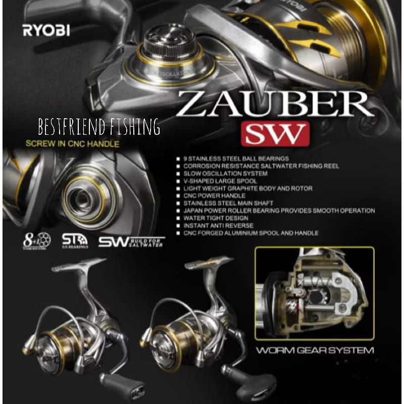 Jual Reel Ryobi Zauber Sw Saltwater 2000, 2500, 3000, 4000 Anti Air ...