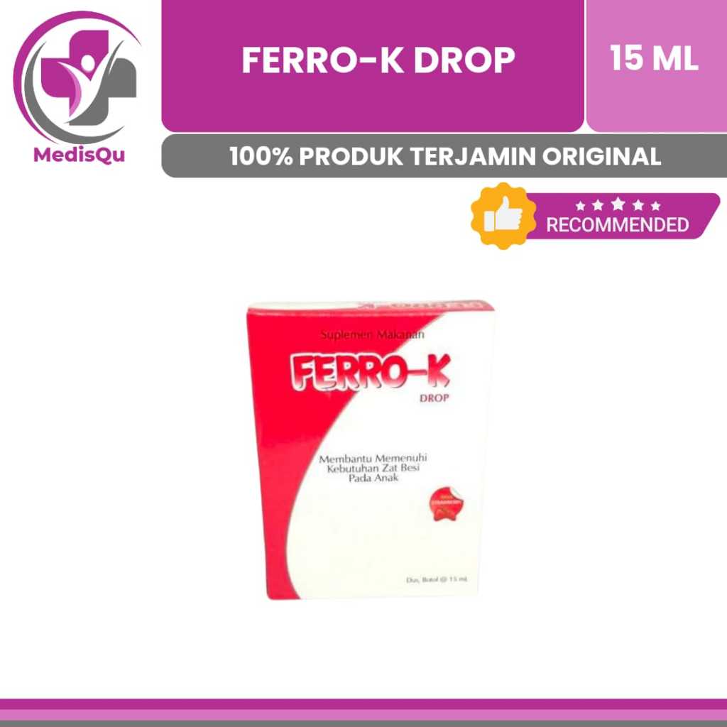 Jual FERRO K DROP 15 ML | VITAMIN ZAT BESI BAGI PERTUMBUHAN ANAK ...