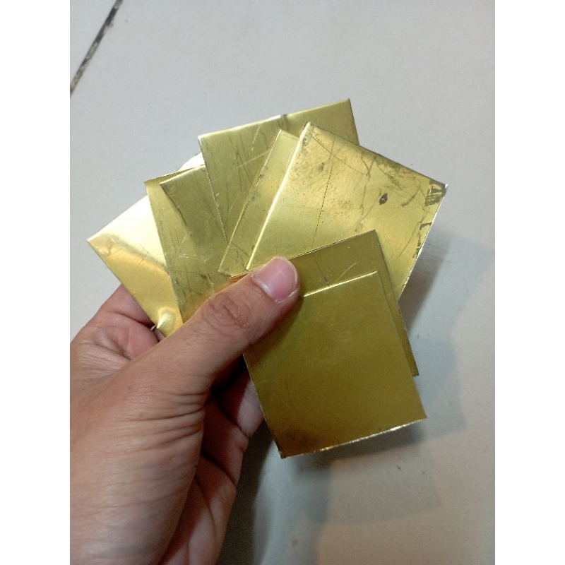 Jual Plat Kuningan Tebal 0,8mm x 50mm x 50mm Kuningan Murni | Shopee ...