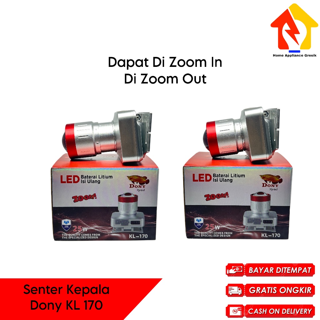 Jual Senter Kepala Dony KL 170 ZOOM / Dony Senter Kepala KL170 (25 Watt ...