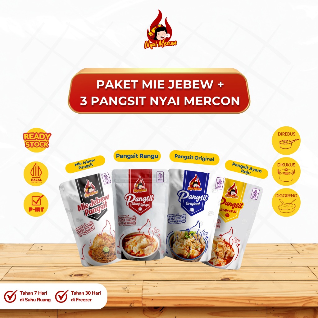 Jual Paket (Mie Jebew, Pangsit Rangu, Pangsit Keju, Pangsit Ori) - Nyai ...