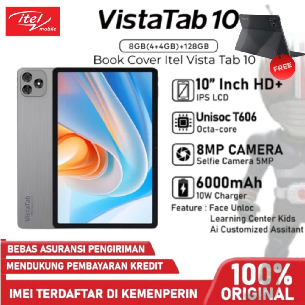 Jual itel VistaTab 10 Tablet- 4GB+128GB - 10.1" HD+ IPS Display Screen ...