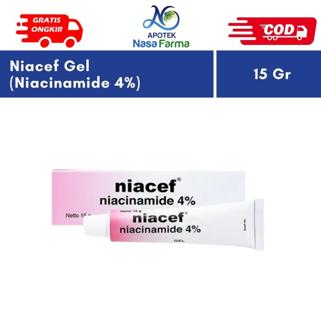 Jual Niacef Gel 4% Tube @15 Gr (Niacinamide 4%) - Obat Peradangan ...