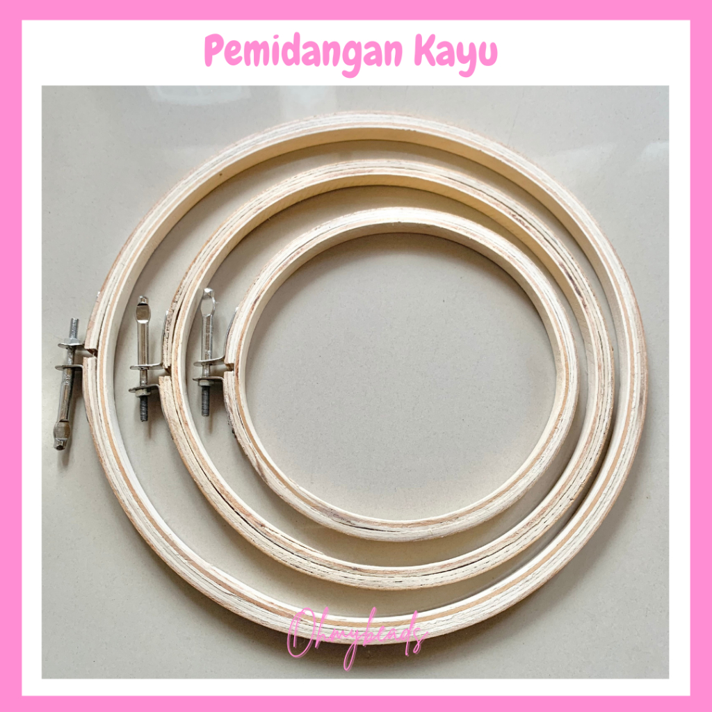 Jual Pemidangan Kayu / Midangan Hoop ukuran 25,20,15 / Alat kerajinan ...