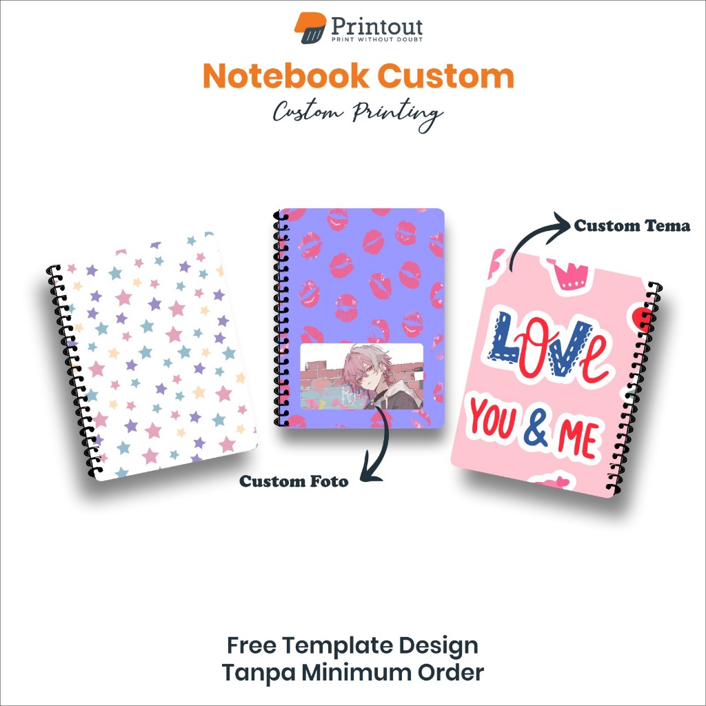 Jual Printout Notebook Custom Cover Isi Bergaris A5 & A6 50 Lembar ...